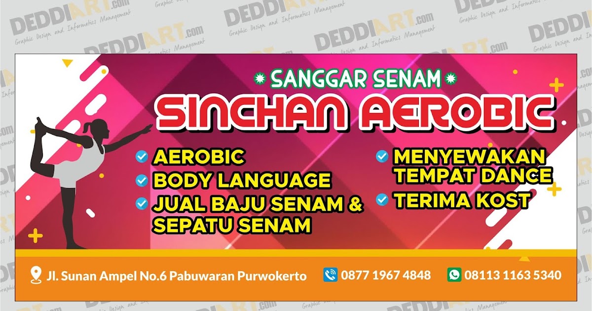 Download Contoh Desain Spanduk Sanggar Senam Vector CDR Gratis ...