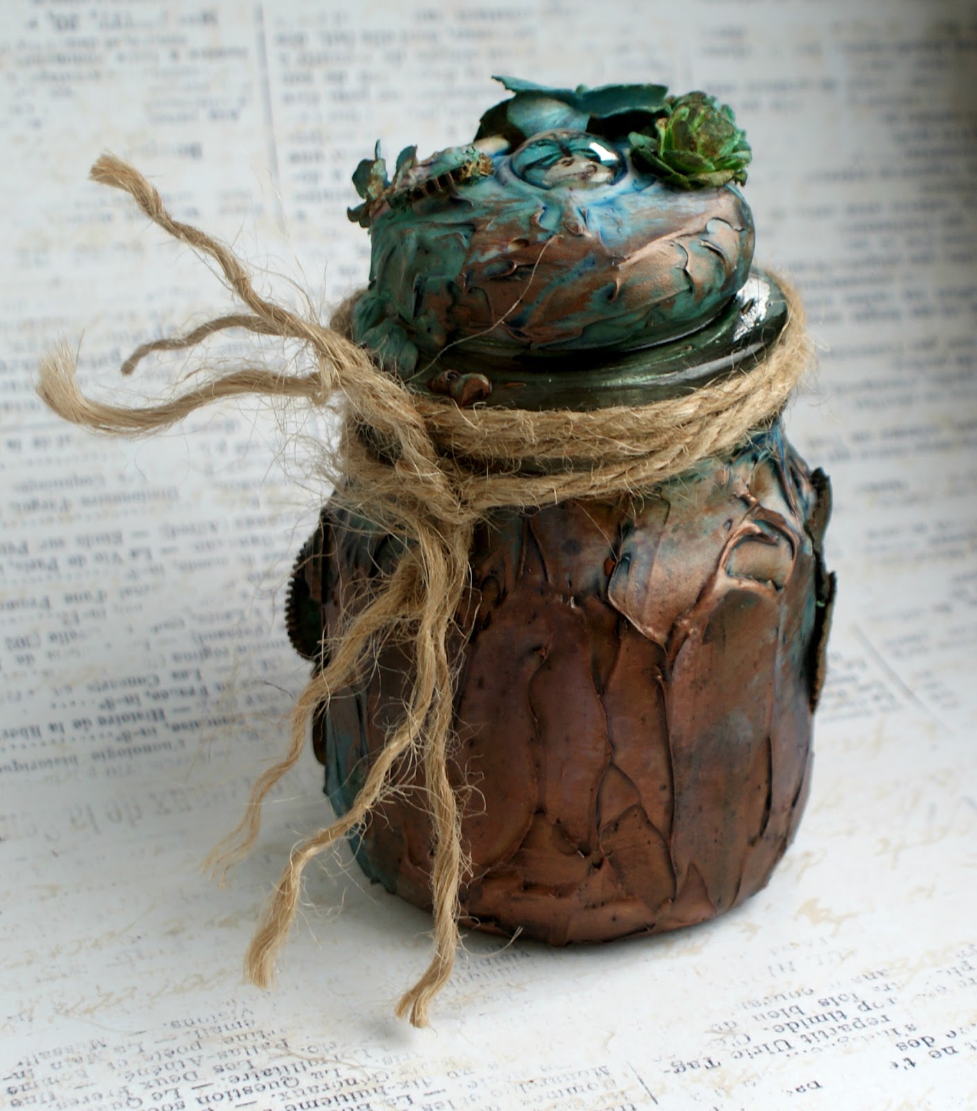 Szymka-Blog z Inspiracjami: {175} Altered Jar- Steampunk Retro style