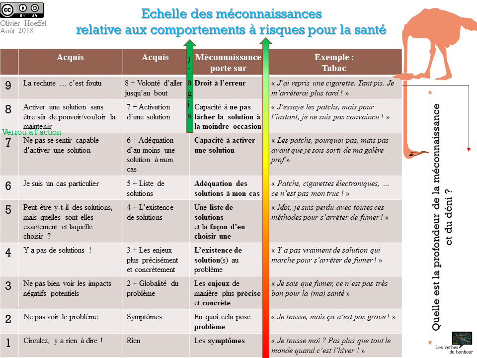 Echelle des méconnaissances relative aux comportements à risques pour la santé