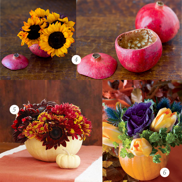 polka dotting my i's: Floral arrangements with fruits and vegetables