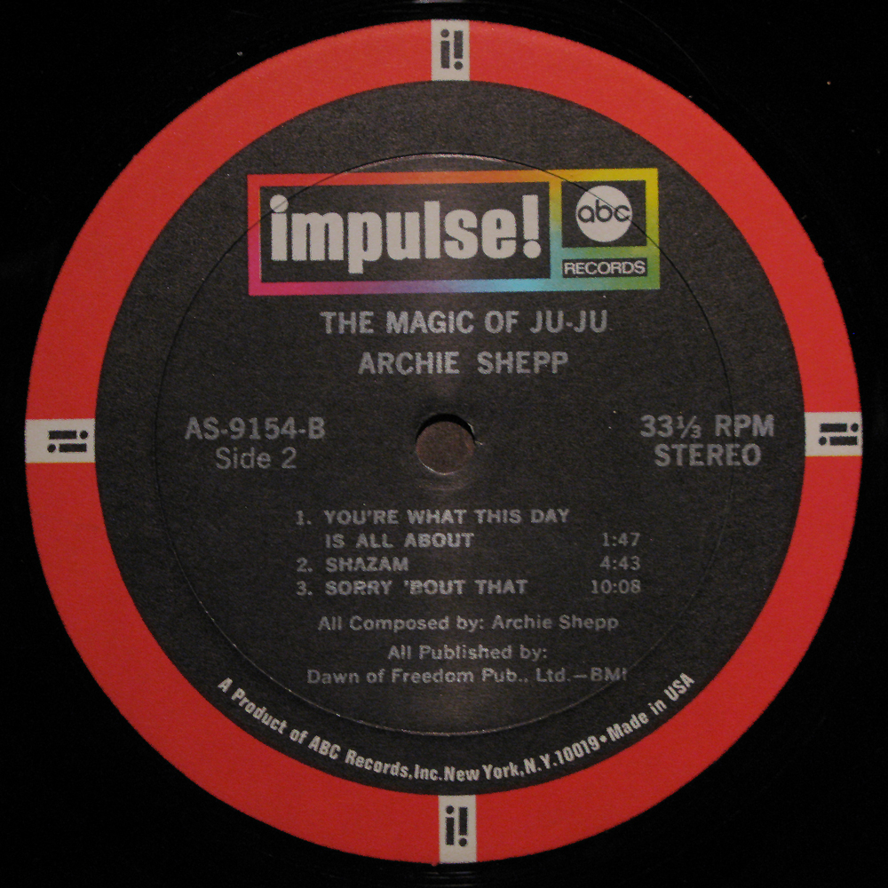 VINYL2496: Archie Shepp - The Magic Of Ju-Ju - 1967 (2496.LP)