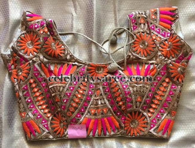 Cut Work Floral Theme Blouse - Saree Blouse Patterns