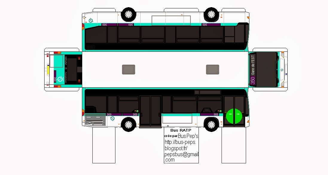 maquette papier: Bus RATP