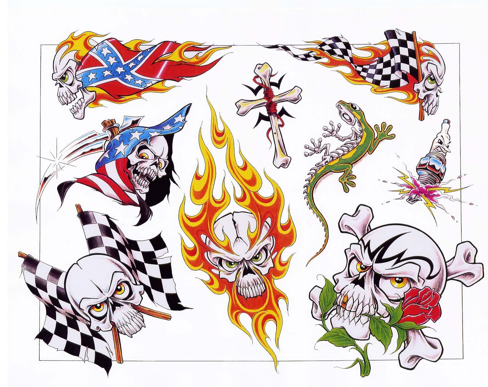 TATTOOS: Colored Tattoo Stencils # 10