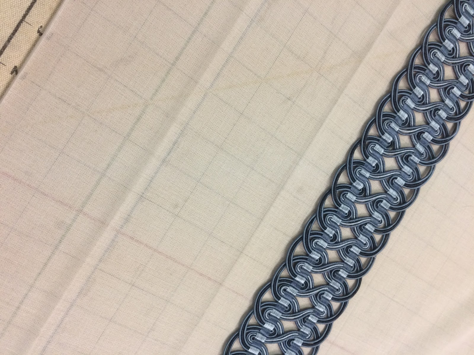 Leatherwood Design Co: Sewing loop braid to wool sheers