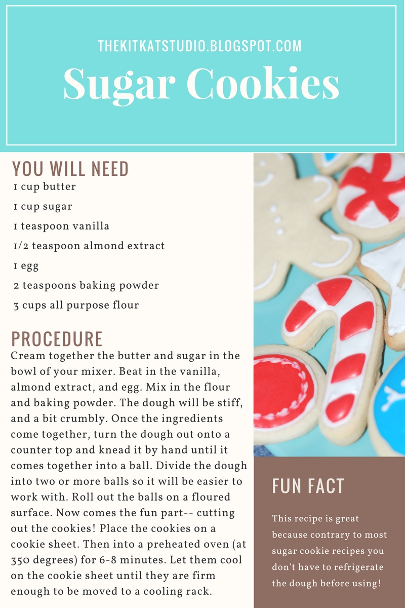 The Kitkat Studio: Christmas Cookies // Part 1_Sugar Cookie Recipe