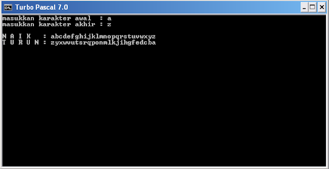 turbo pascal Membuat karakter awal dan akhir For to Do - CODING JENIUS ...