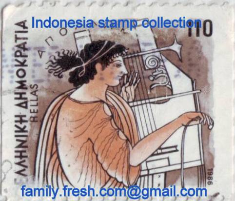 Selling antiques used and historic: eaahnikh ahmokpatia stamp 1986 110
