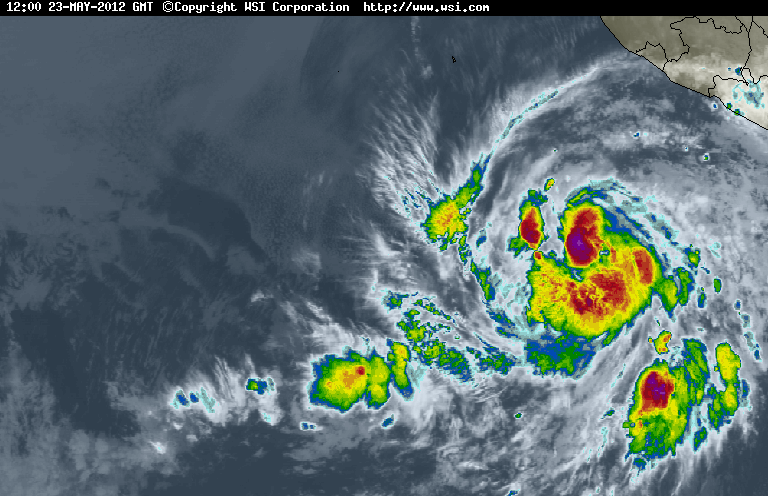 KIKKA: BUD: HURACAN TRAYECTORIA MAPA foto video mayo 2012 Jalisco ...