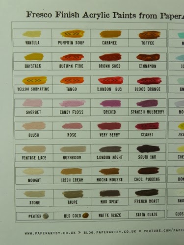 PaperArtsy: Paint Sample Chart