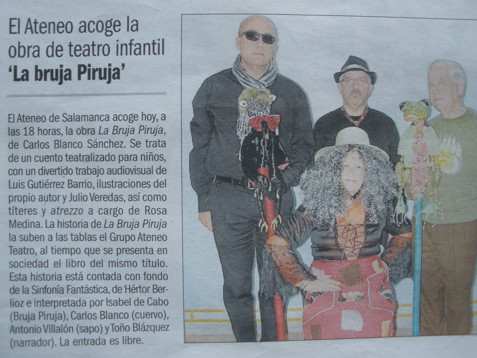 Tubo de ensayo: La Bruja Piruja en El Ateneo de Salamanca