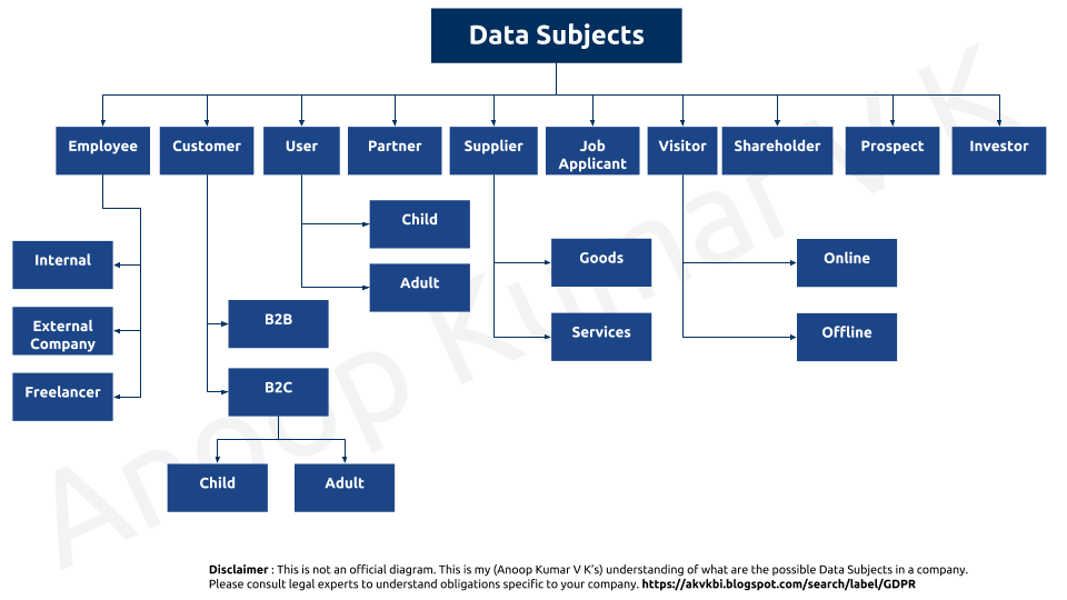 Who are the data subjects in the context of a company?
