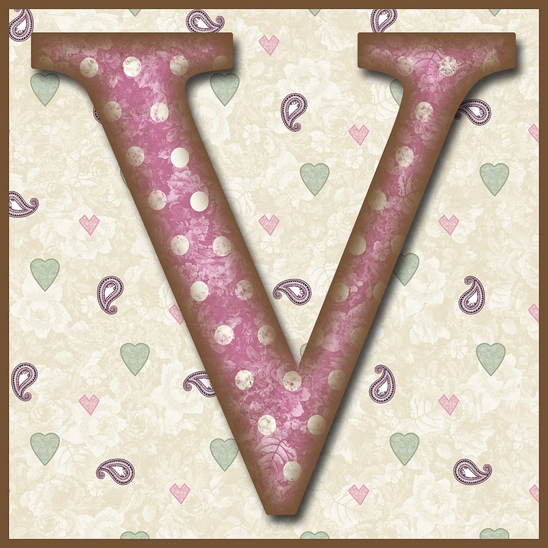 GrannyEnchanted.Com-Main: A-161 Shabby Mauve Digital Scrapbook Alphabet ...