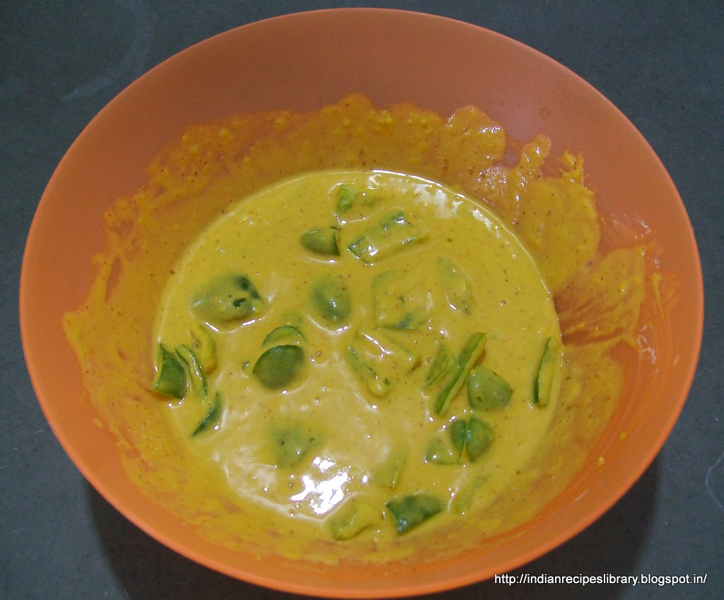 Gujarati Capsicum Besan Starter Recipe ~ Indian Recipes Library