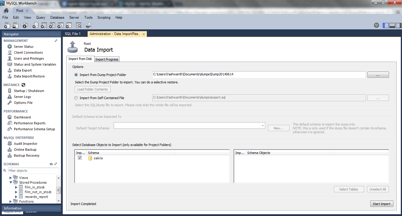 Techie-Friendly Blog: MySQL Workbench Data Export and Import/Restore