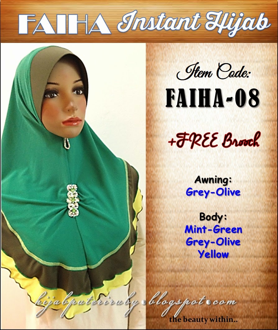 Hijab MySarah: FAIHA Instant Hijab (Size: L)