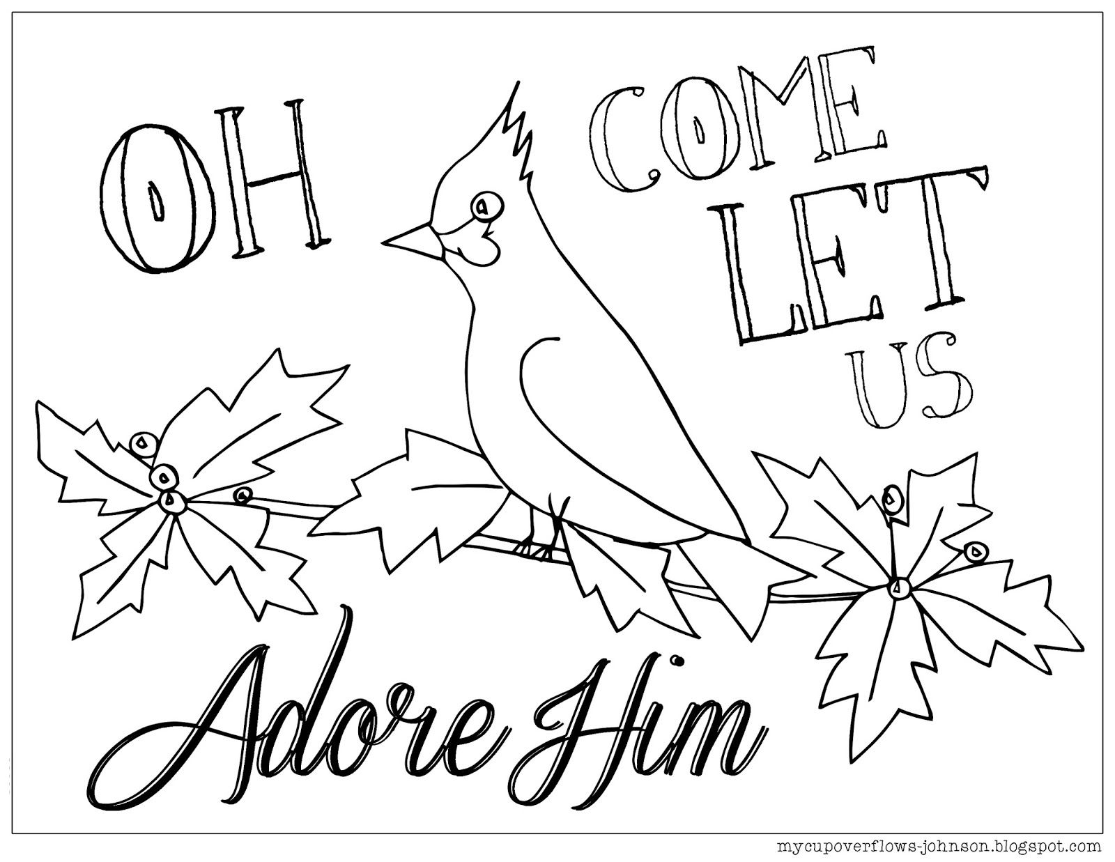 My Cup Overflows: Christmas Coloring Pages
