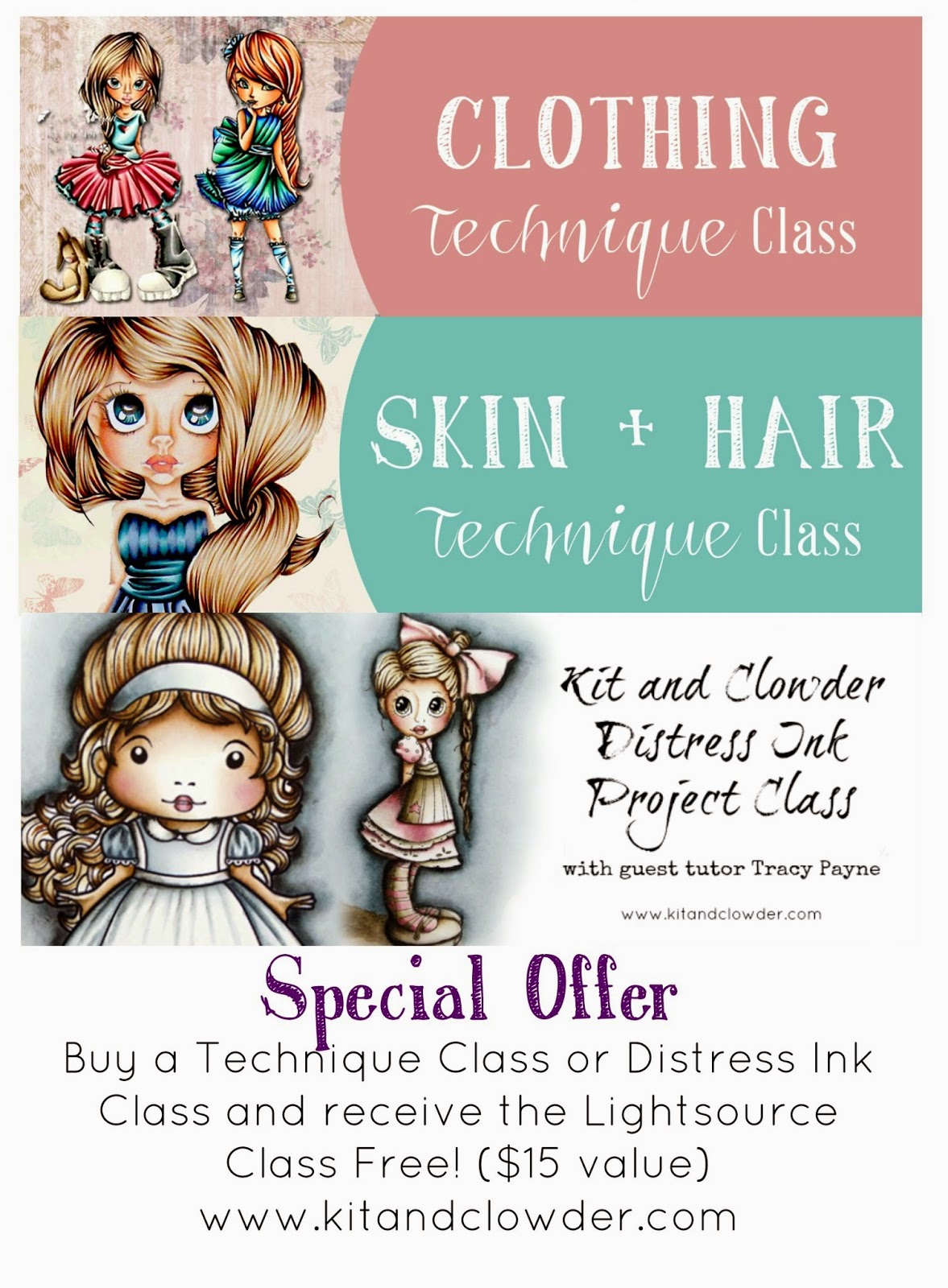 Pinky with Flaffy Kitten - Kit and Clowder Online Colouring Classes