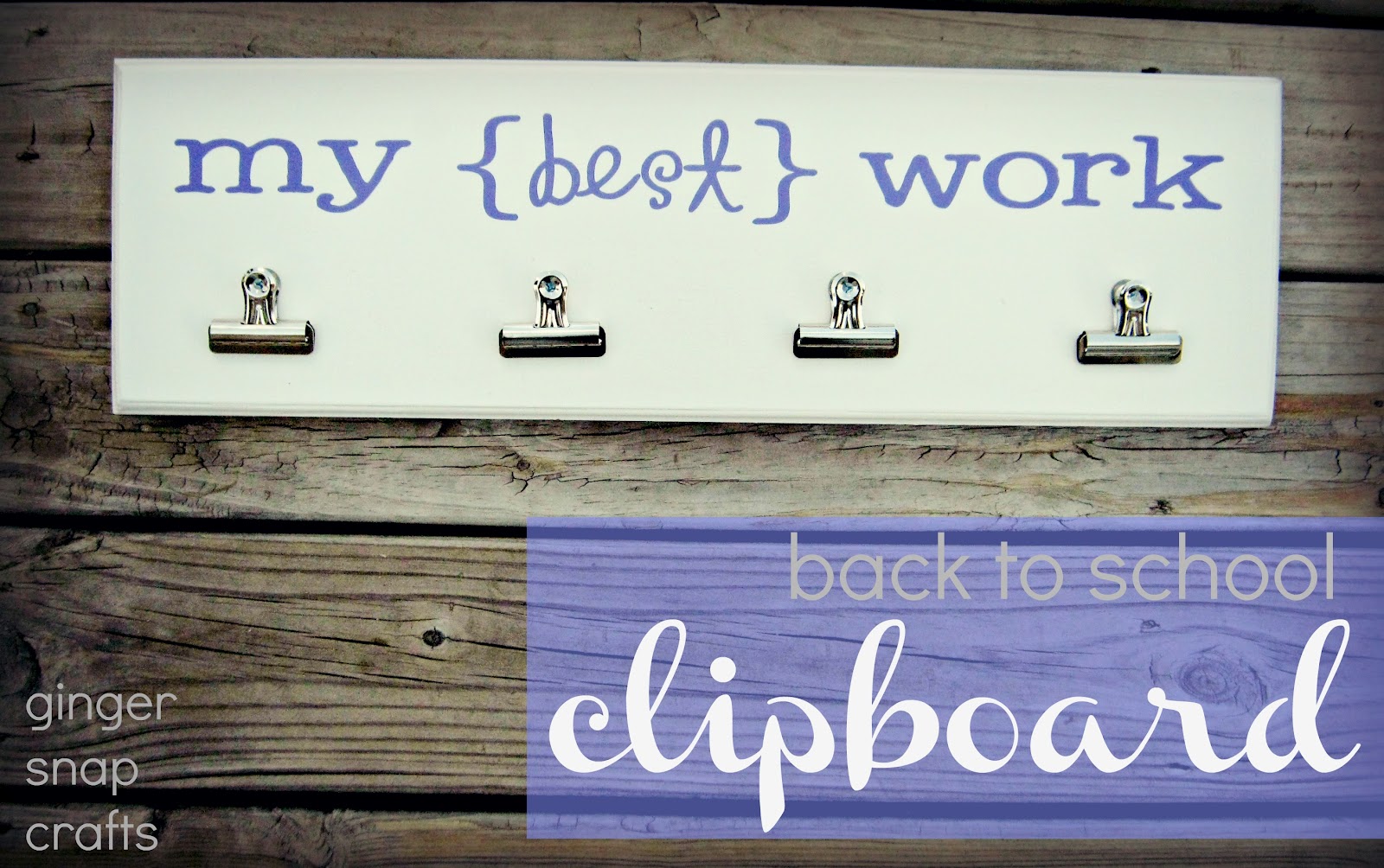 back to school clipboard {tutorial}
