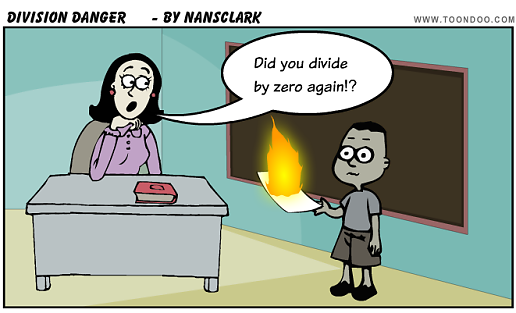 Division Danger - A Math Cartoon - An Engineer's Aspect