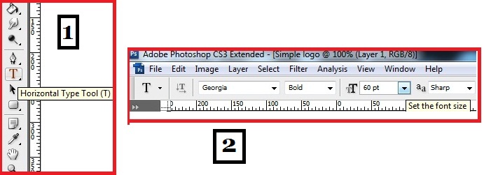 How To Create Simple Text Logo In Photoshop ~ Tech eHub