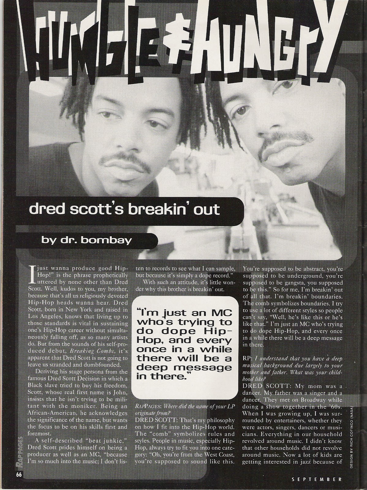 HipHop-TheGoldenEra: Dred Scott in Rap Pages Magazine - 1994