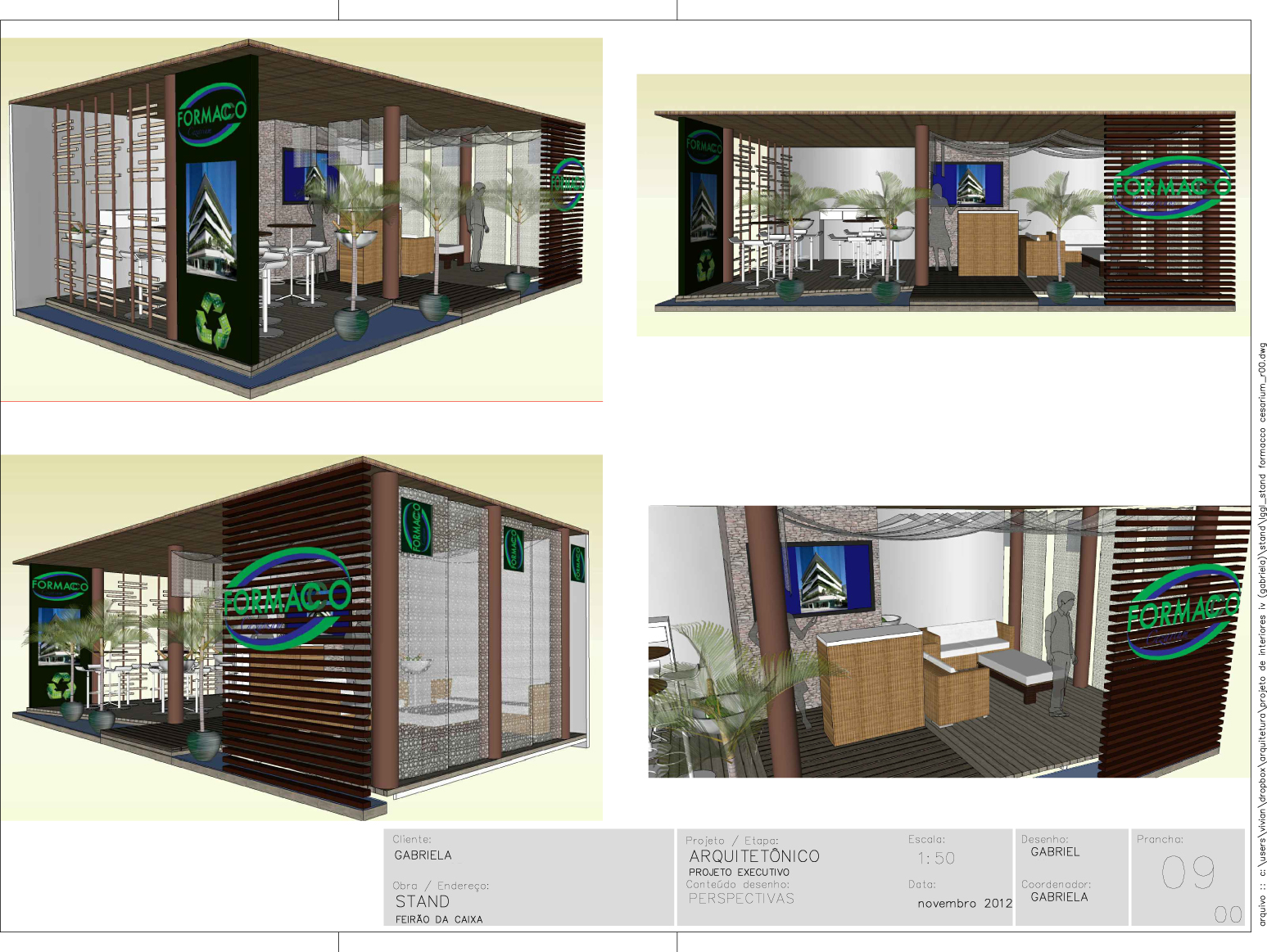 gabriel ripoll - PORTFOLIO: - Exemplo de Projeto arquitetônico de um Stand