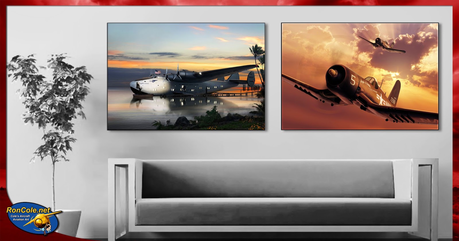 Aviation Art of Ron Cole & Cole's Aircraft: Ron Cole's Big 40x60 ...