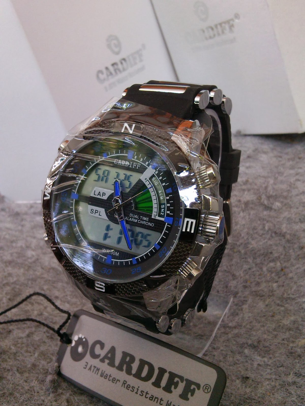 JAM TANGAN CARDIFF WATERPROOF: JAM CARDIFF SPORTY & TRENDY