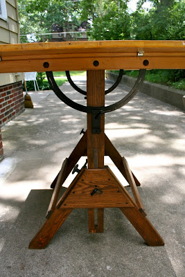 post-war design: Mission Oak Hamilton Drafting Table