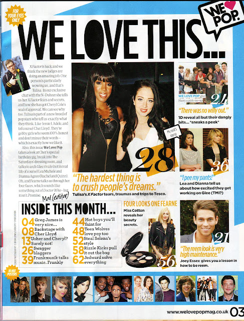 Ellen's media blog: Music Magazine- Contents page Inspiration