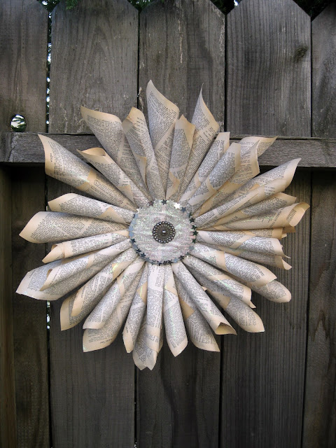 april's craft nest: book page tree topper