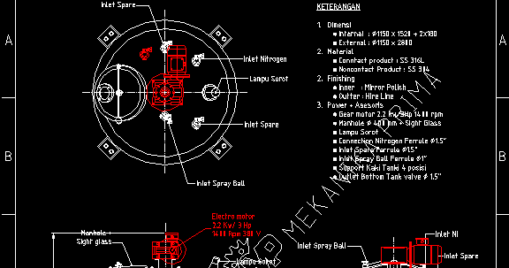 GAMBAR TEKNIK PHARMA: GAMBAR TEKNIK SET TANKI MIXING LIQUID UNTUK ...