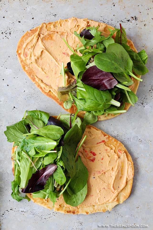 Chicken Hummus Naan Wraps | The Rising Spoon