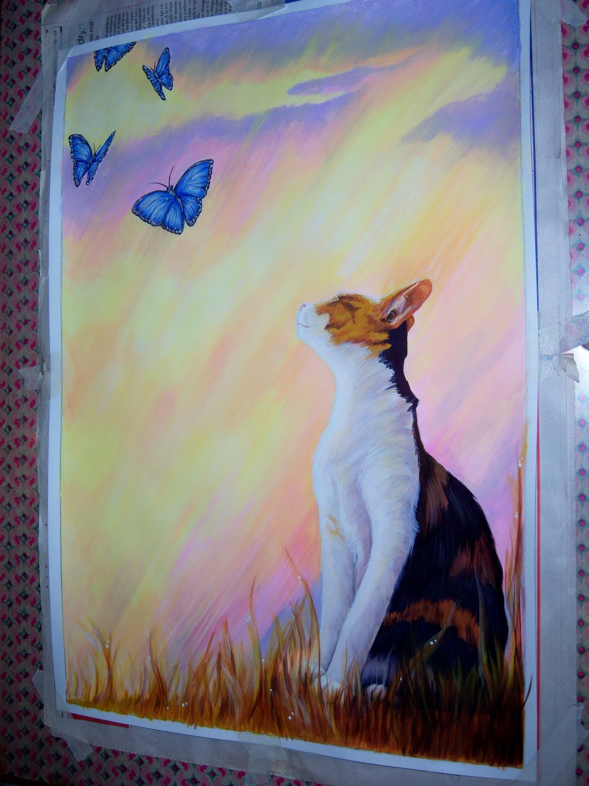 Ilustraciones y Diseño de Personajes: Pintura libre con témperas