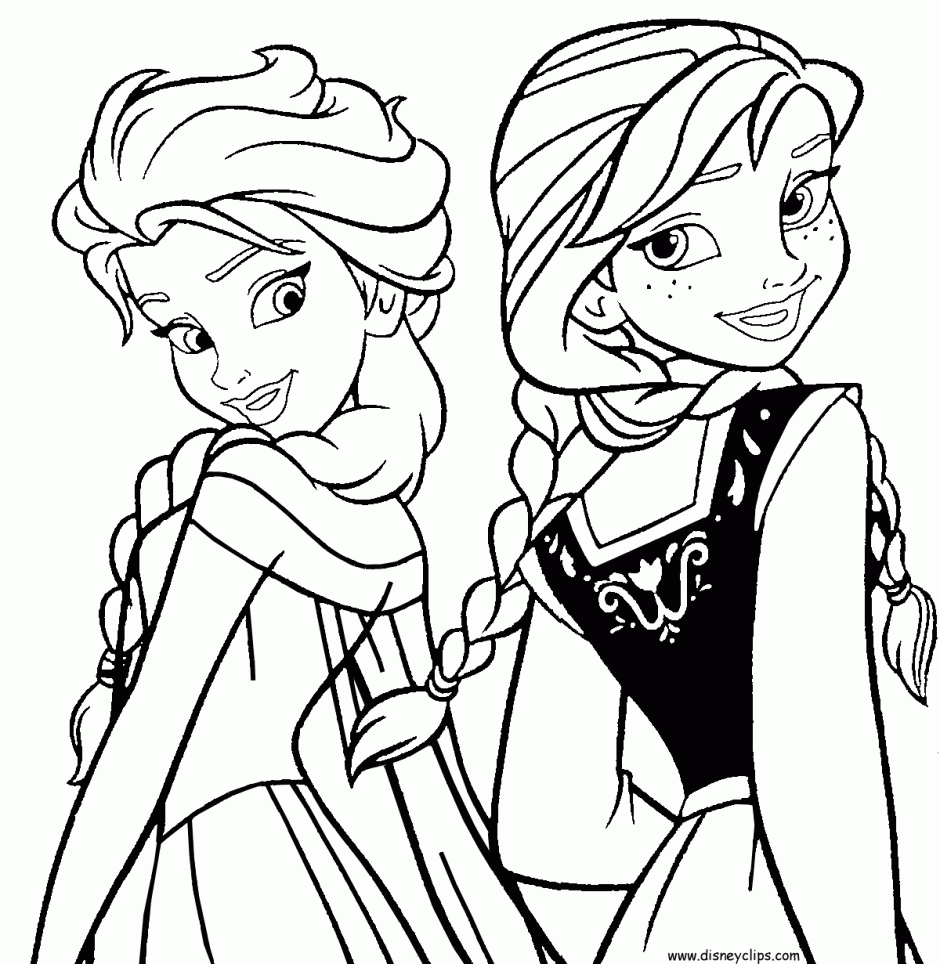 Frozen coloring page for kids | Coloring Draw