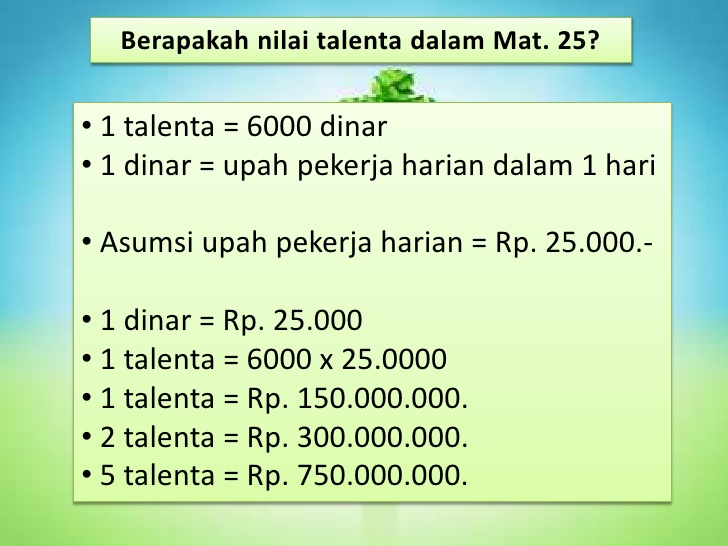 Perumpamaan tentang Talenta