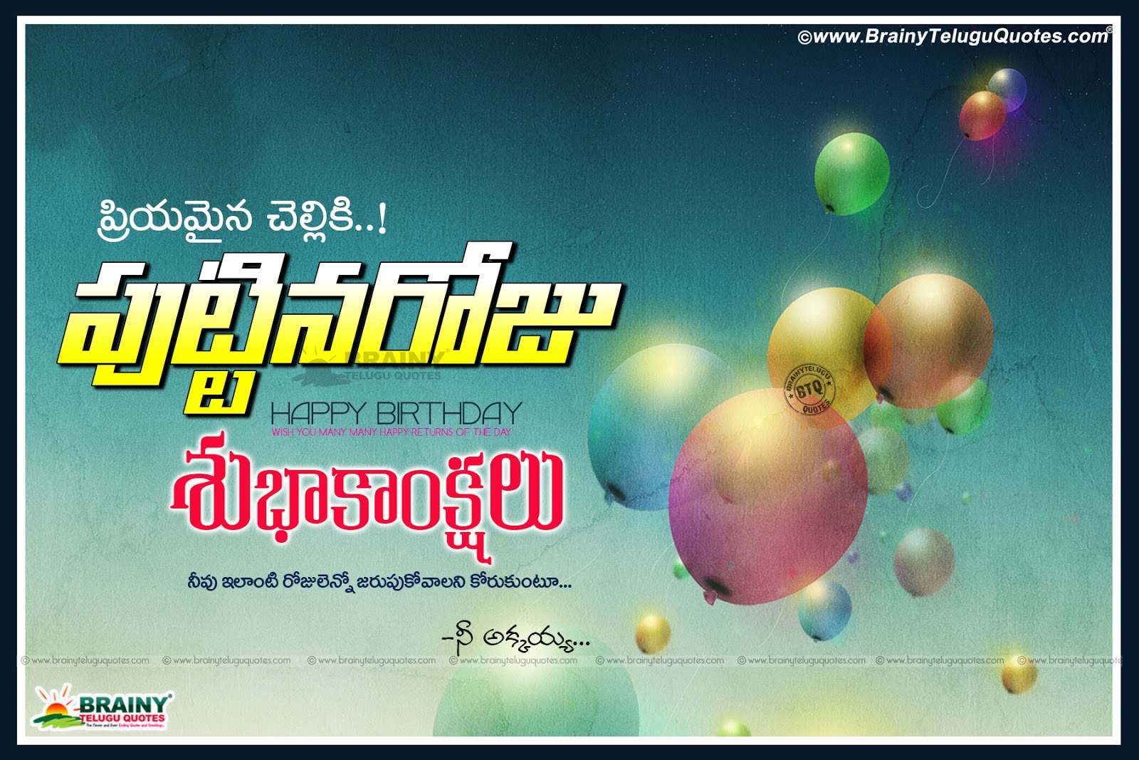 Happy Birthday Wishes In Telugu Birthday Greetings Quotes Images