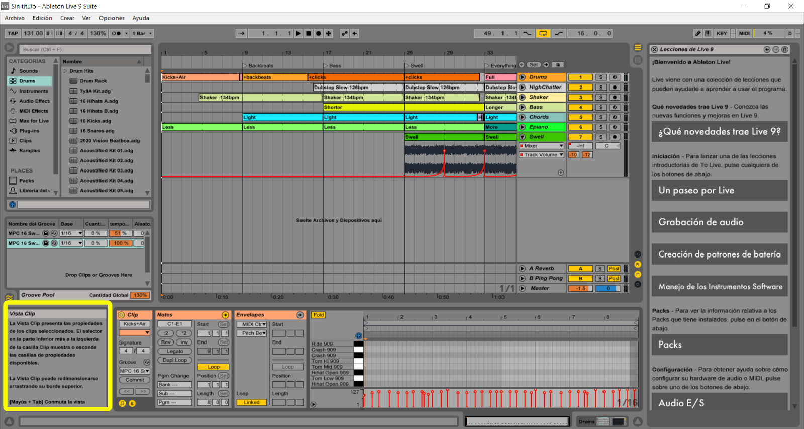 03 – ABLETON LIVE: Interface del programa | Producción musical
