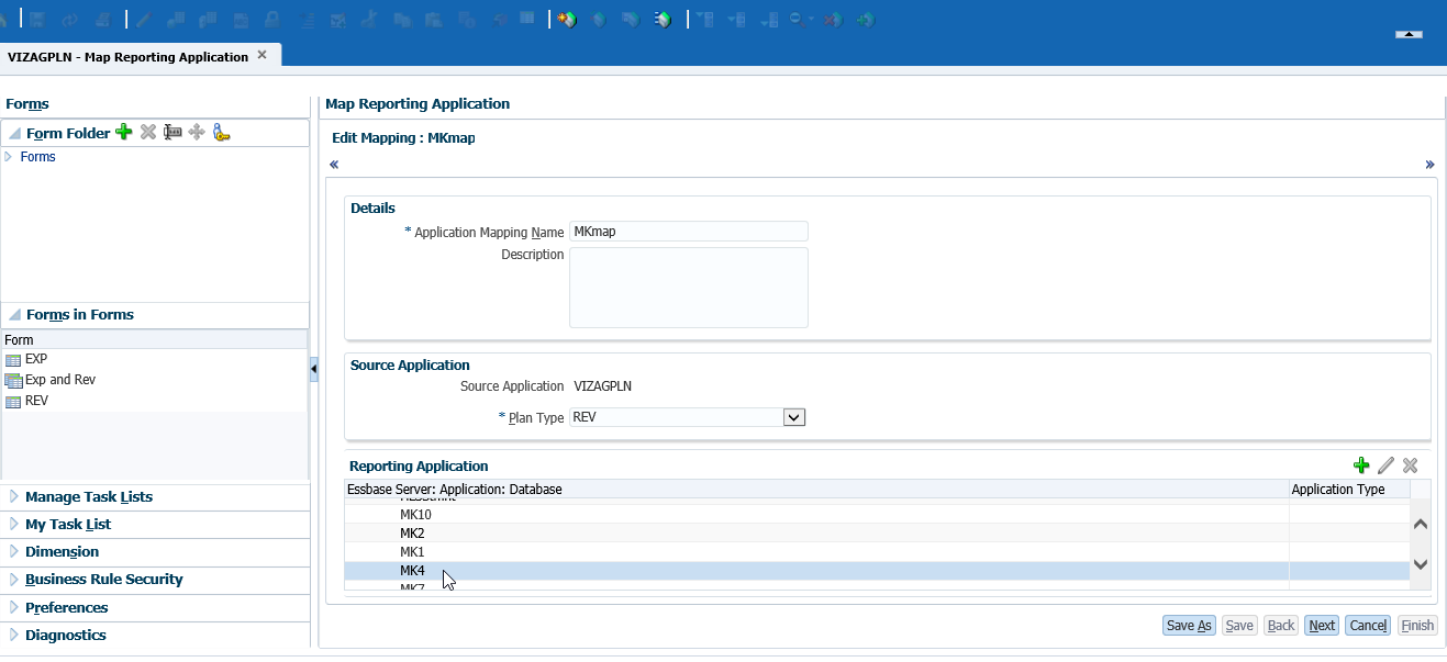 MAP REPORTING APPLICATION IN HYPERION PLANNING