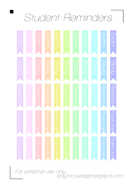 StayFocusedGirl: Student reminders