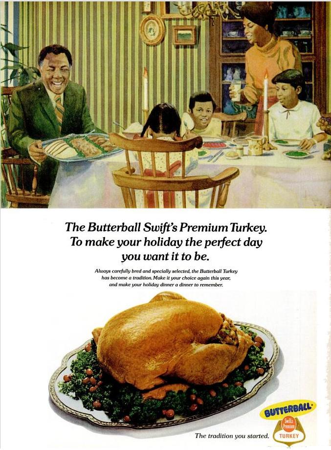 Traveling To The Past Butterball Turkey 1974 Vintage Thanksgiving Advertising