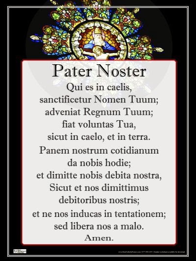 Pater Noster, Le Notre Père . ~ Prières