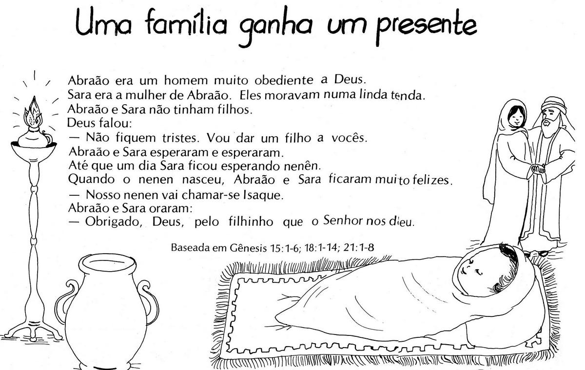 Escola Dominical Infantil: O nascimento de Isaque - História e atividade