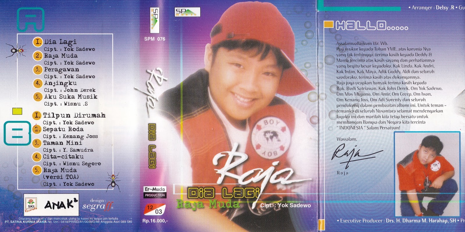 Sampul Kaset Album Lagu Anak Indonesia Jaman Dulu: Raja