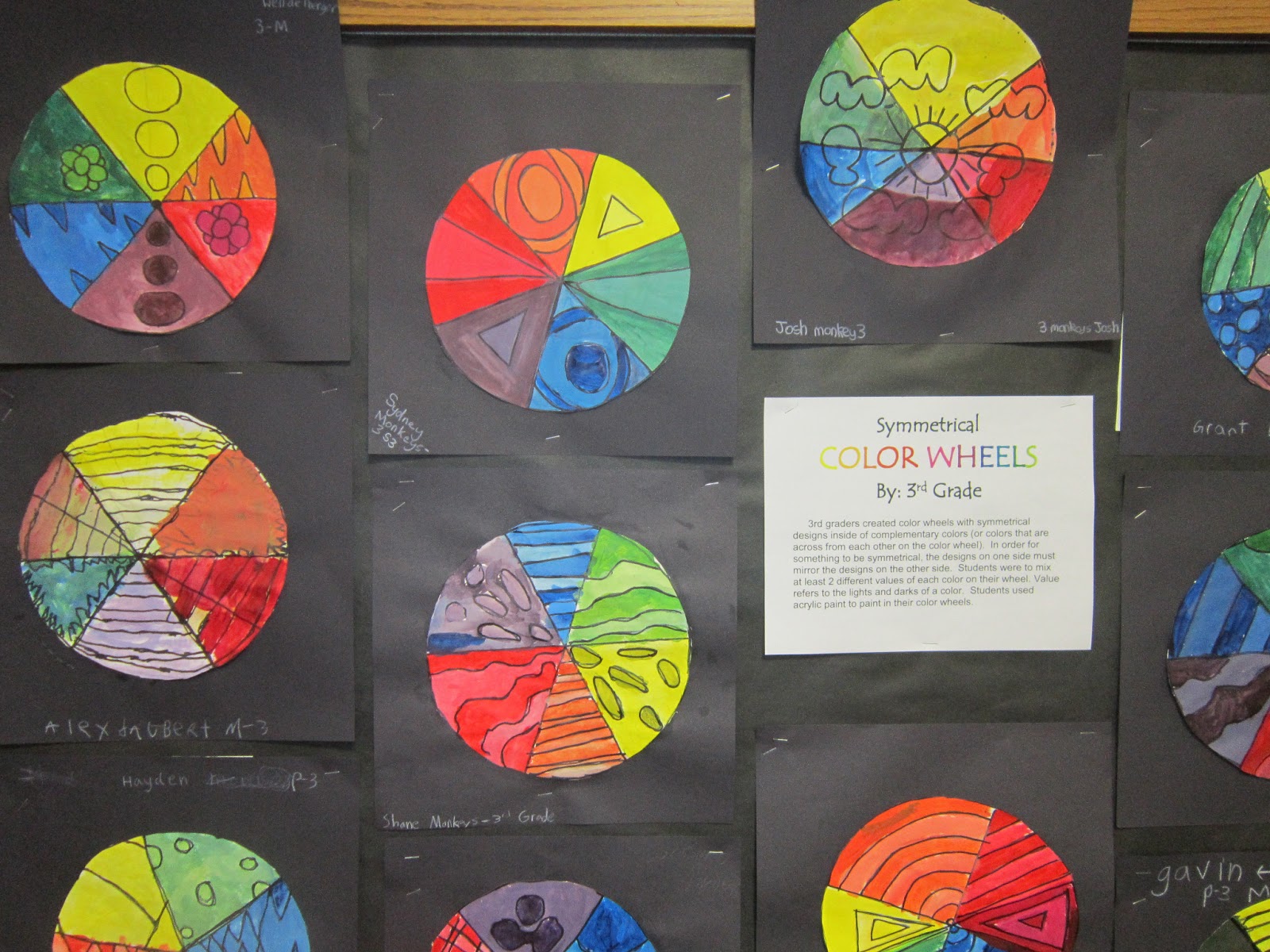 the creARTtivity spot: 3rd Grade Symmetrical Color Wheels