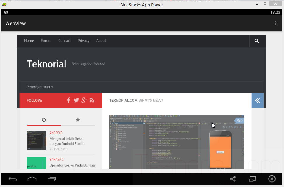 Membuat Aplikasi WebView di Android Studio | Dunia Program Komputer