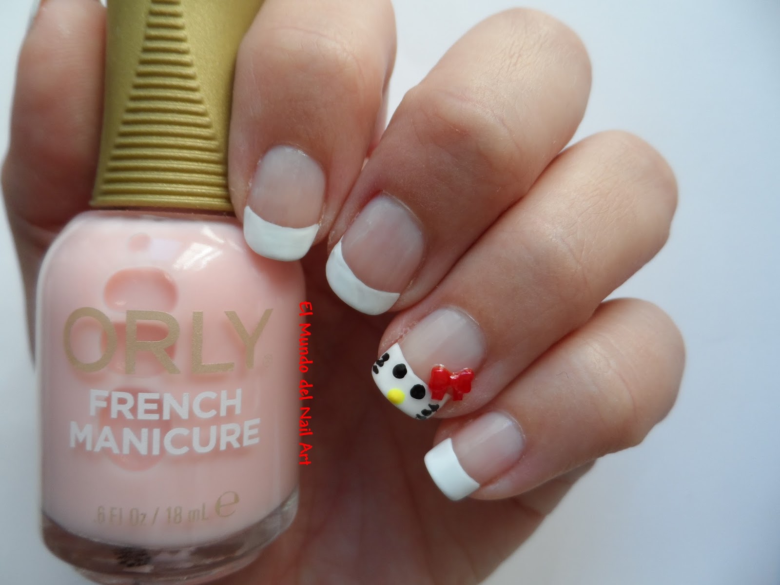 El Mundo del Nail Art: Manicura Francesa de Hello Kitty