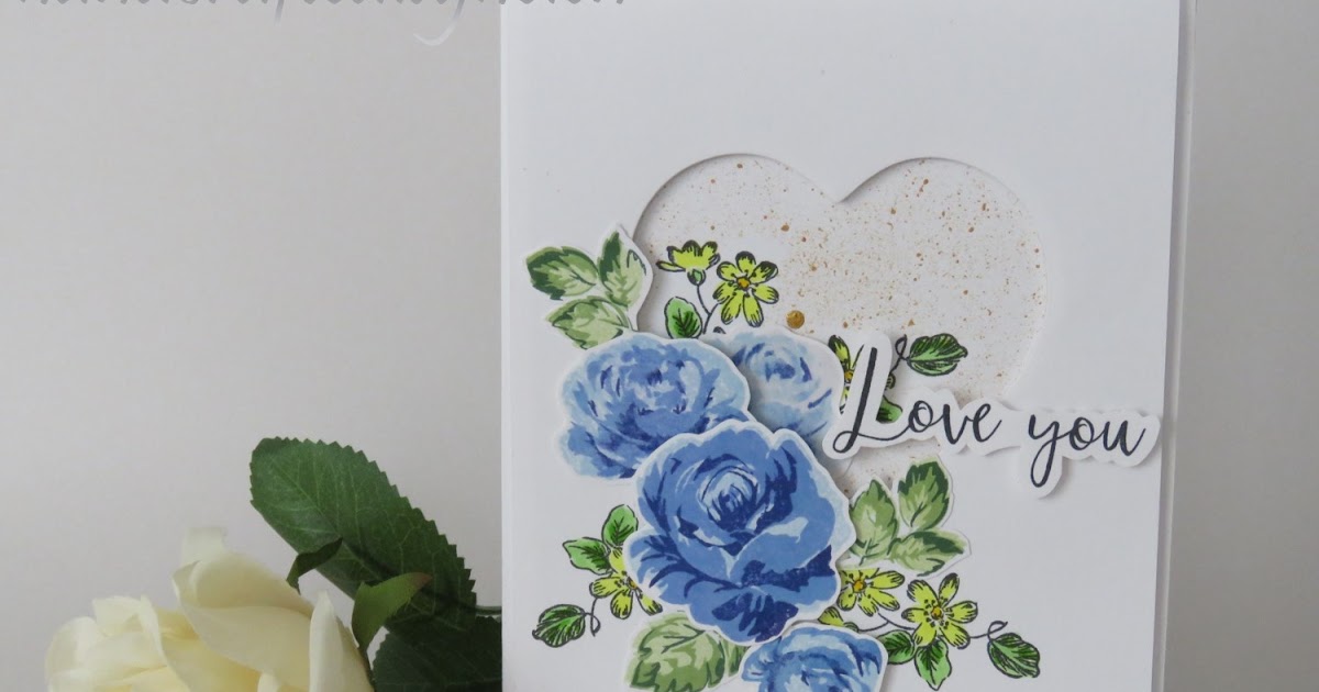 Handcrafted by Helen: Blue Roses Valentine's Day Card