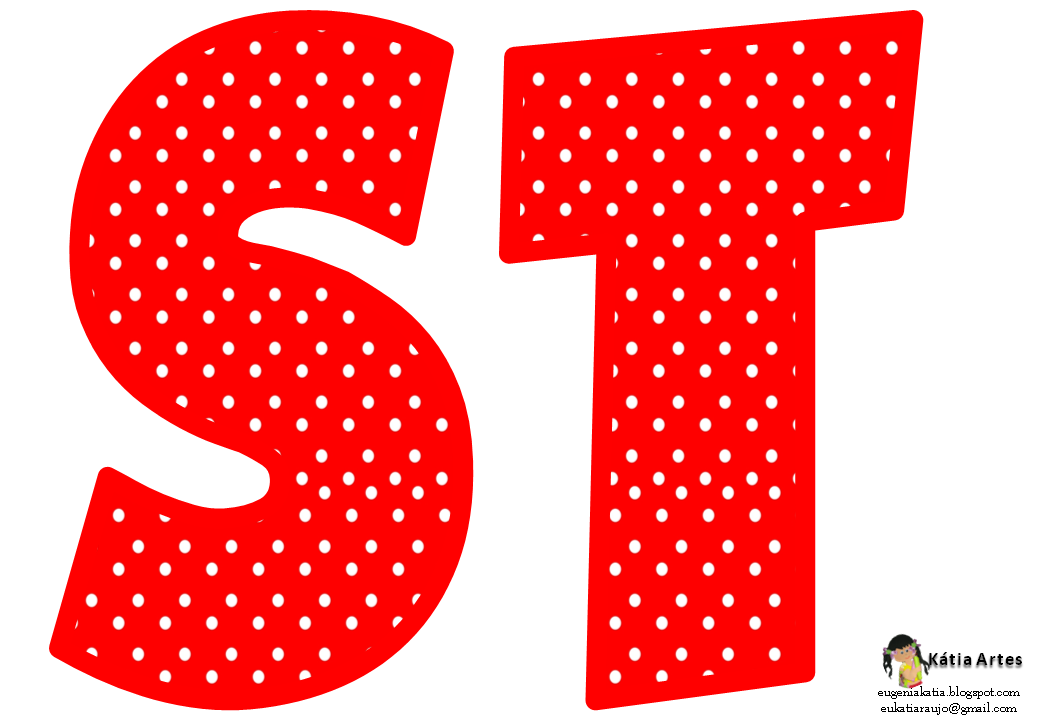 Alfabeto rojo con lunares blancos. - Oh my Alfabetos!